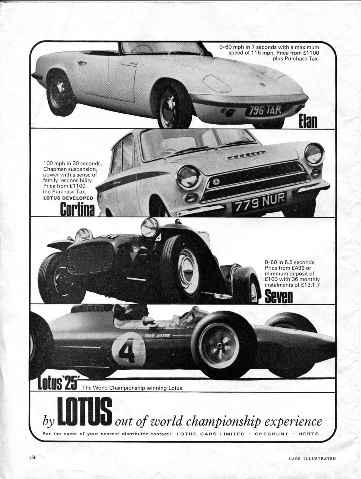 Lotus Cortina Information : Mk 1 Brochures and Adverts – Pre-Aeroflow